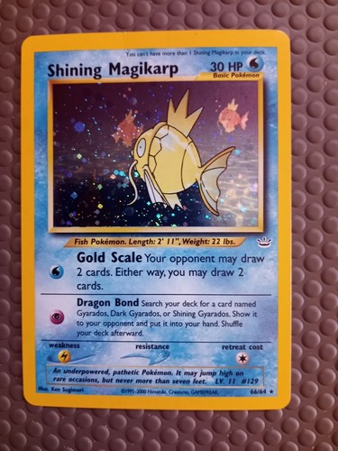 Shining Magikarp 66/64 Neo Revelation Secret Rare Holo Pokemon Card ...