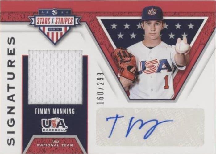 2019 Panini USA Baseball Stars & Stripes - Signatures Timmy Manning #S ...