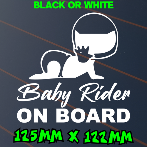 Baby Rider On Board Sticker Car Decal Baby On Board Lil Safety Sign ...