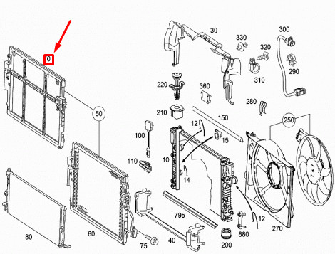 NEW MERCEDES-BENZ S W221 A/C CONDENSER MOUNTING FRAME A2215050541 | eBay
