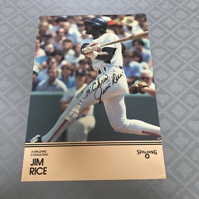 JIM RICE PHOTO HAND SIGNED AUTOGRAPH 7x10 A SPALDING CONSULTANT To ...