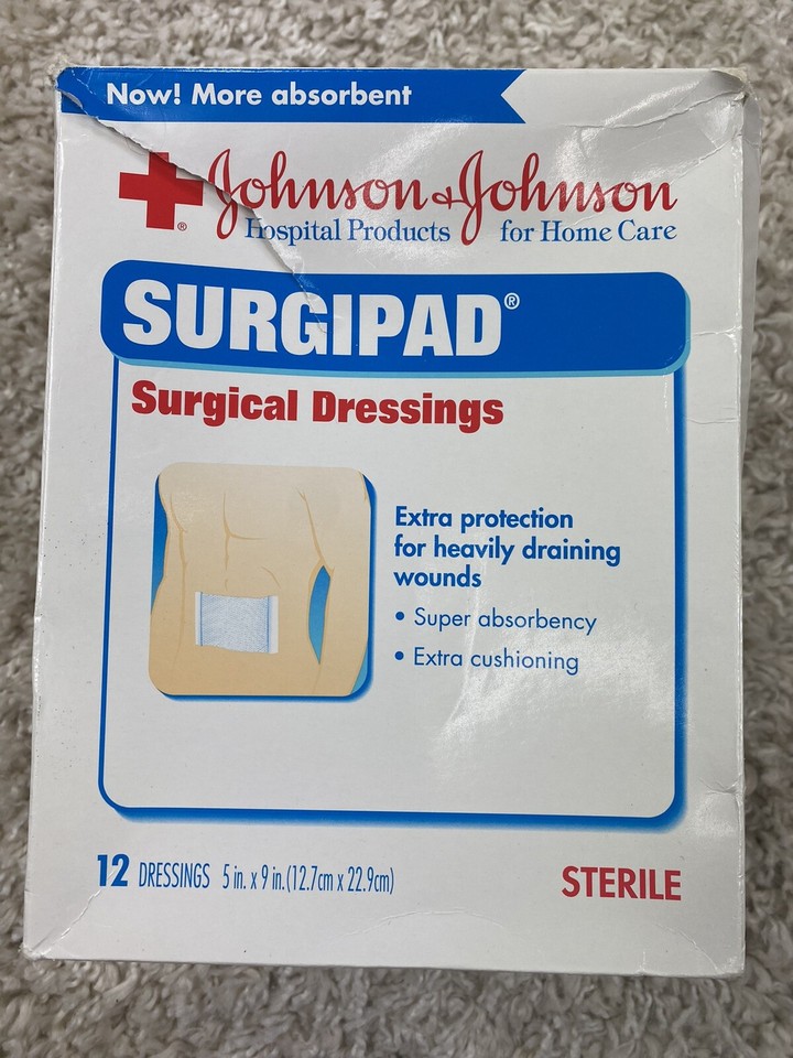 JOHNSON & JOHNSON Extra Large SURGIPAD Surgical Dressings Sterile 5" x ...