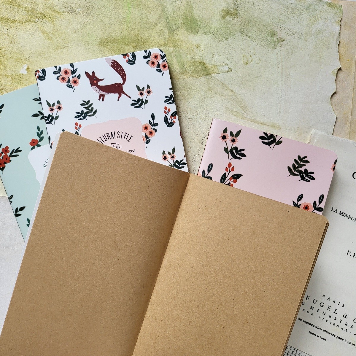 Set of 4 Travelers Notebook Inserts Blank Kraft Paper Journal Refills ...