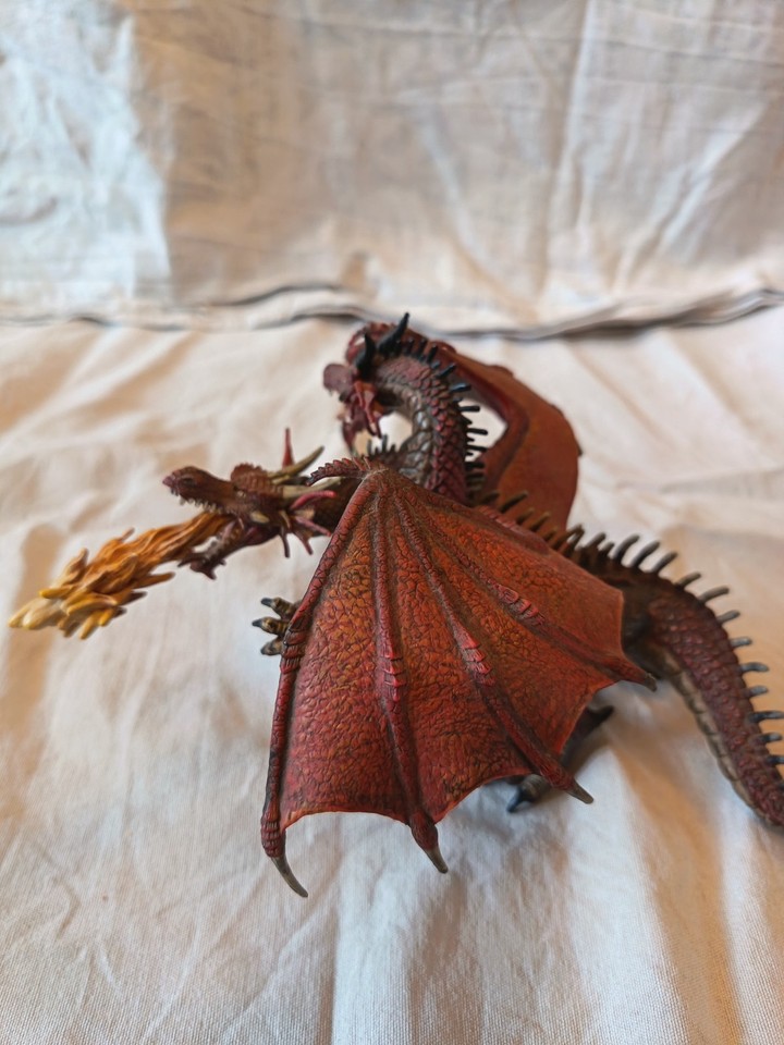 PAPO 2005 Two Headed Red Dragon Toy with Flame - good condition - All ...