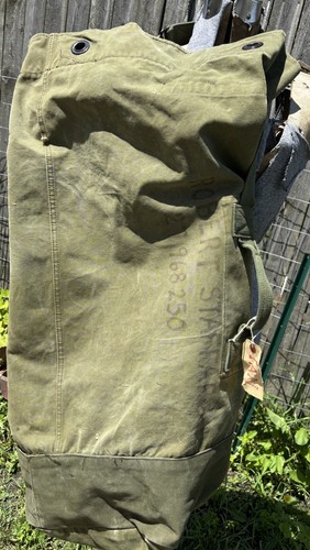 VTG Army Issue Duffel Bag L Original Camo USA Retro Classic Military ...