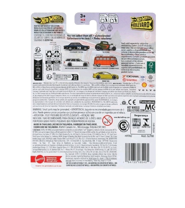 Hot Wheels Boulevard #114 1967 VOLKSWAGEN VW SAMBA BUS 1:64 Model HRT62 ...