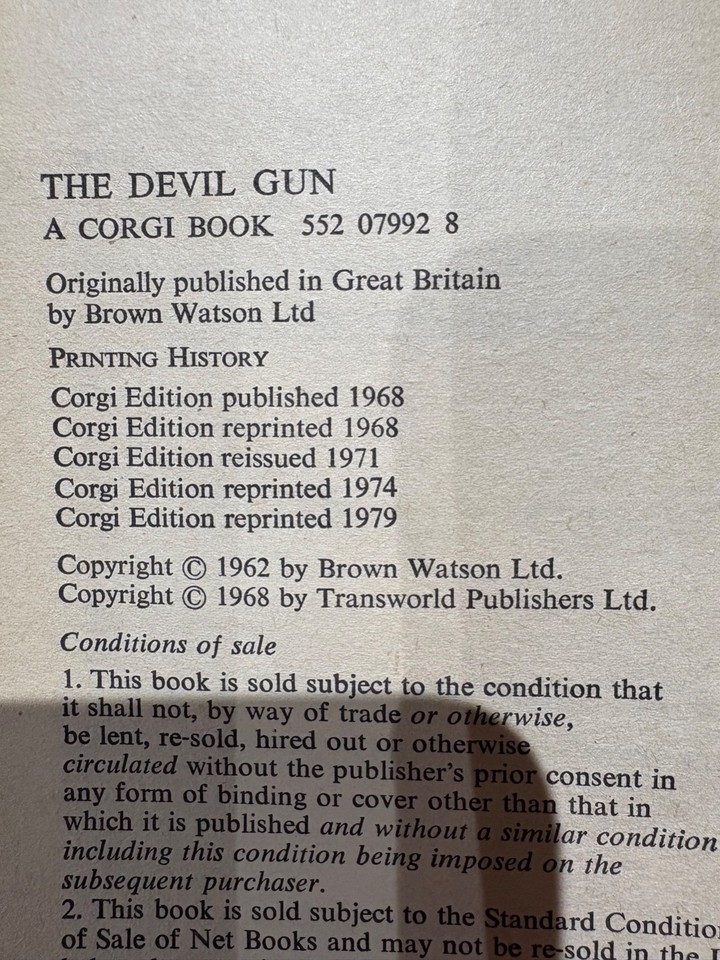 The Devil Gun By JT Edson 1979 Corgi Western Paperback Book 72H | eBay UK