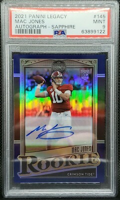 2021 Panini Legacy Mac Jones Autograph Rookie RC Auto Sapphire 11/35 ...
