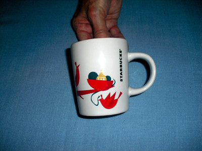 Starbucks Christmas Holiday Red Bird Partridge Collector Coffee Mug Cup ...