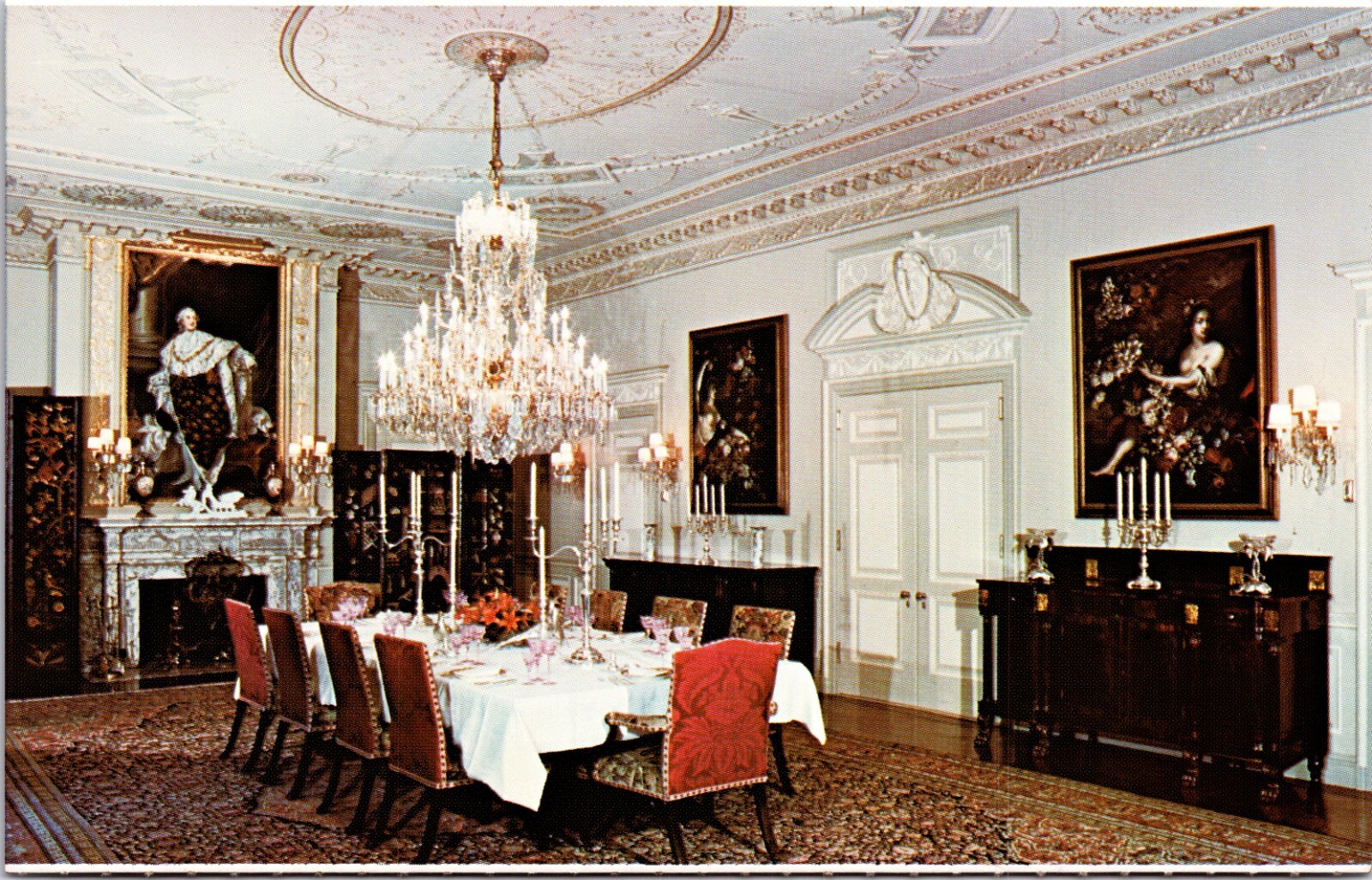 Postcard Wilmington Delaware - Nemours, Dining Room - Estate of Alfred ...