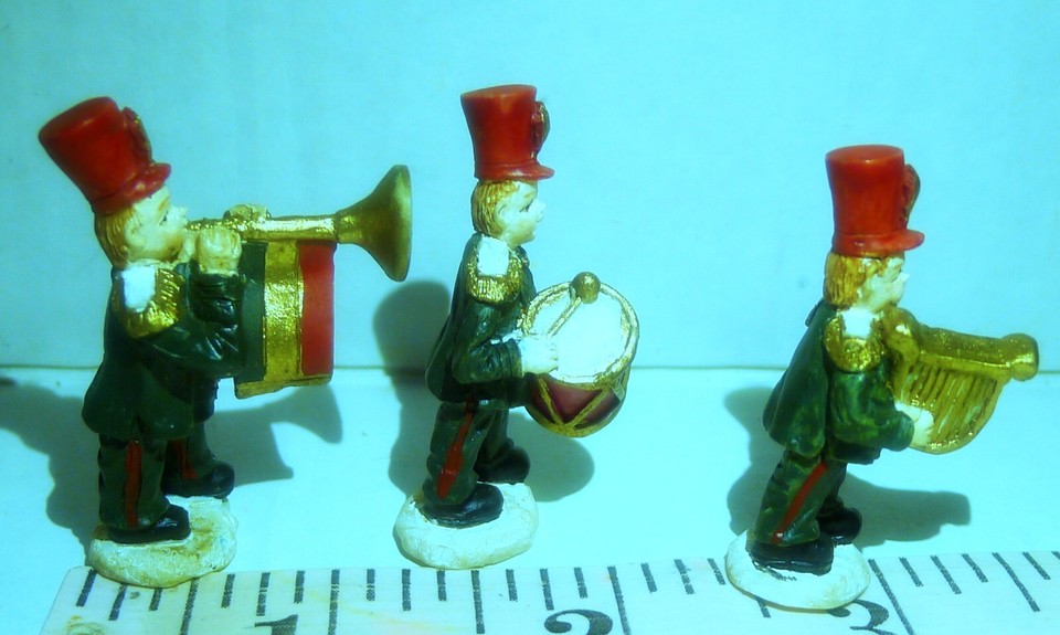 Vintage Lemax Christmas Village Marching Band Miniatures Parade lot of3 ...