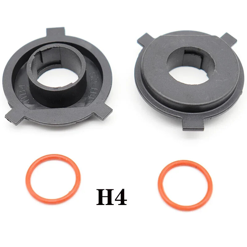 2Pcs Car LED Headlight Bulb Adapter Holder Black Base Socket Retainer ...