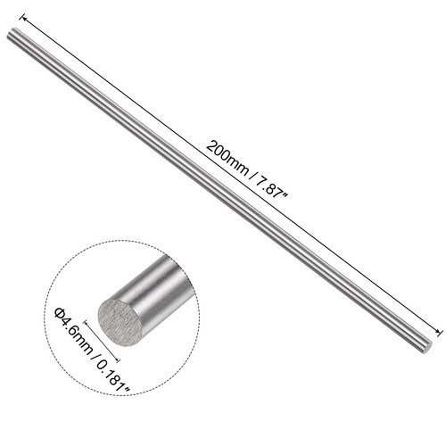 Round Metal Rods 4.6mm x 200mm High Speed Steel (HSS) Lathe Bar Stock 5 ...