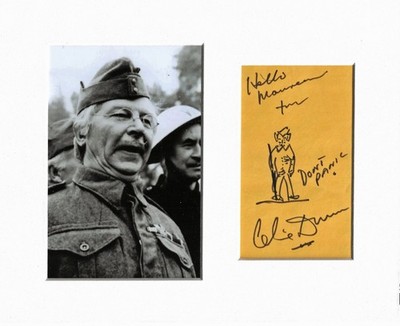 Clive Dunn caricature signed genuine authentic autograph signature UACC ...
