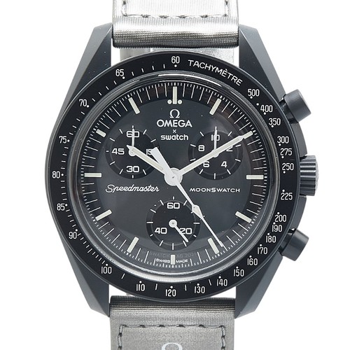 Omega Moon Mission TO Mercury Quartz Watch Gray Ceramic Nylon Used From ...