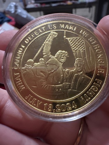 2024 President Trump "Fight, Fight, Fight" Survivor Commemorative Gold ...