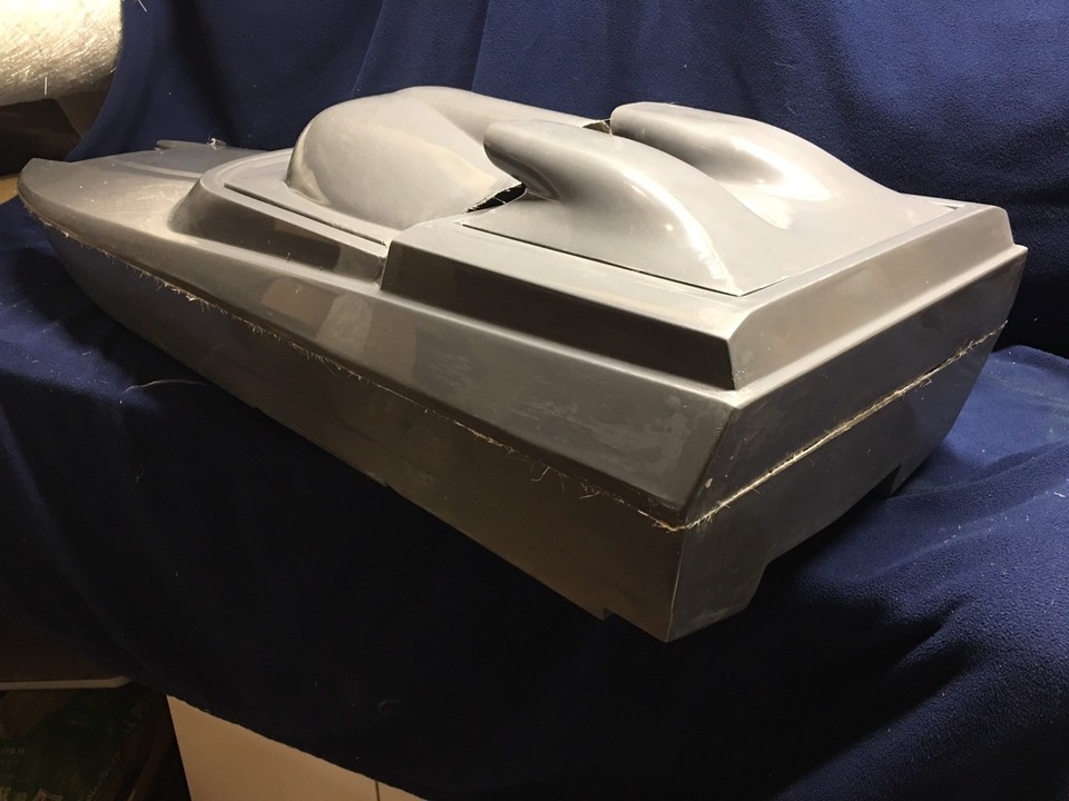 54" GREY CAT - FIBERGLASS RC BOAT HULL - DECK JOINED With Stringers And ...