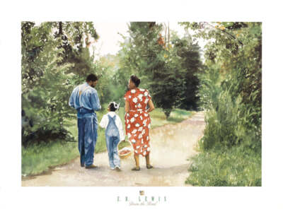 Down the Road by E B Lewis African American Art Print Country Farm ...