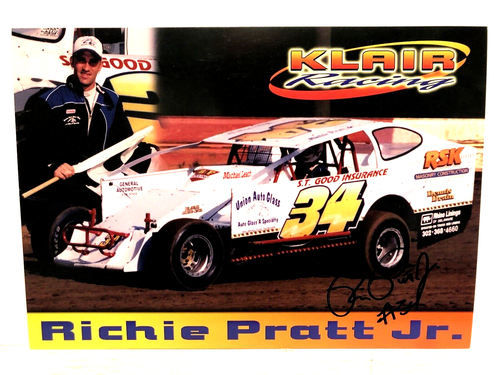 AUTOGRAPHED RICHIE PRATT JR #34 NORTHEAST DIRT MODIFIED POSTCARD | eBay