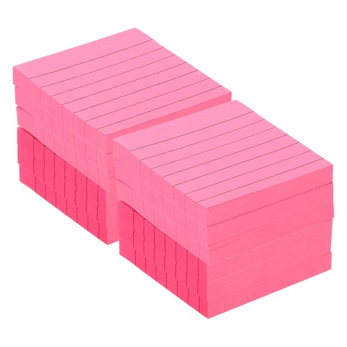 12 Pack 3"x3" Lined Sticky Notes, Self-Stick Note Pads 100 Sheets/Pad ...