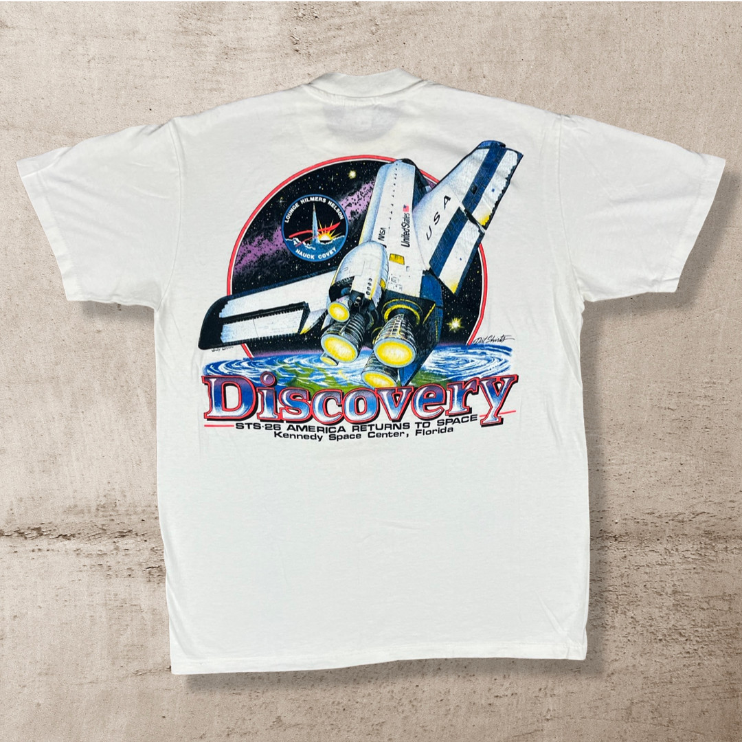 80s VINTAGE SINGLE STITCH DISCOVERY NASA SPACE SHUTTL… - Gem