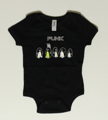pUnK Penguins Mohawk 6-12 Month Black Bodysuit Shirt Kids Infant Baby ...