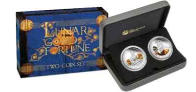 2015 Year of the Goat Two 1oz Coins Set - Wealth & Wisdom Lunar Good ...
