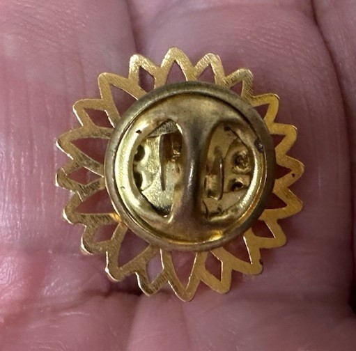 GOLD TONE DAISY PIN BADGE COLLECTABLE PIN | eBay UK