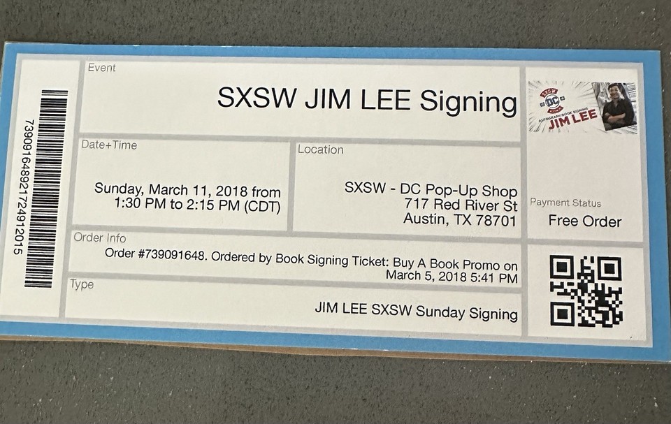 Jim Lee Signed Remarked Superman SXSW Celebration Of 80 Years Trade ...