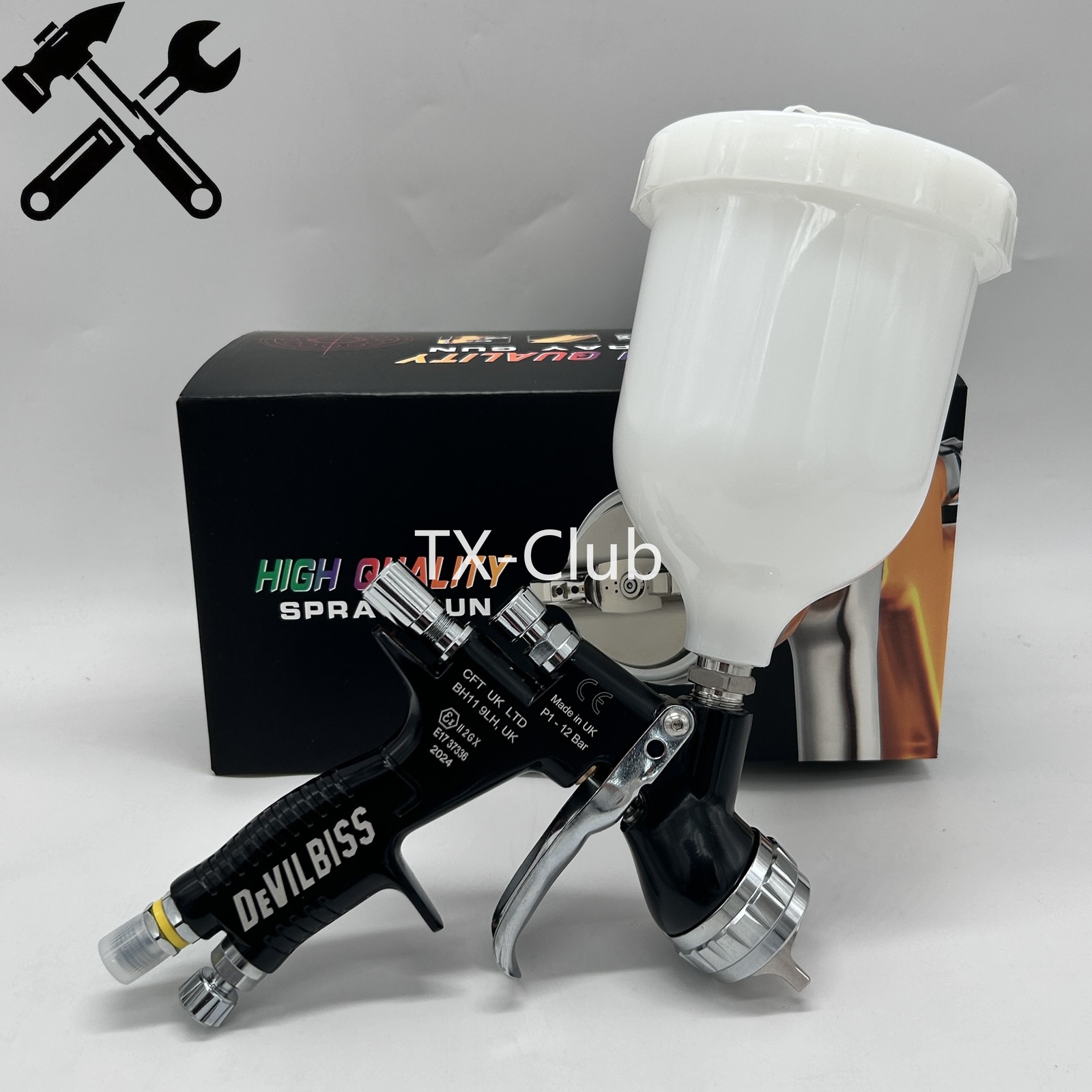 Gti Pro LITE TE20 1.3mm 600ml Cup Paint Gun Gravity Spray Gun For ...