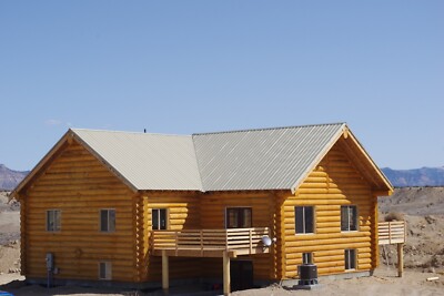 LARGE -5,000 sq.ft LOG CABIN HOME shell kit 12in logs | eBay