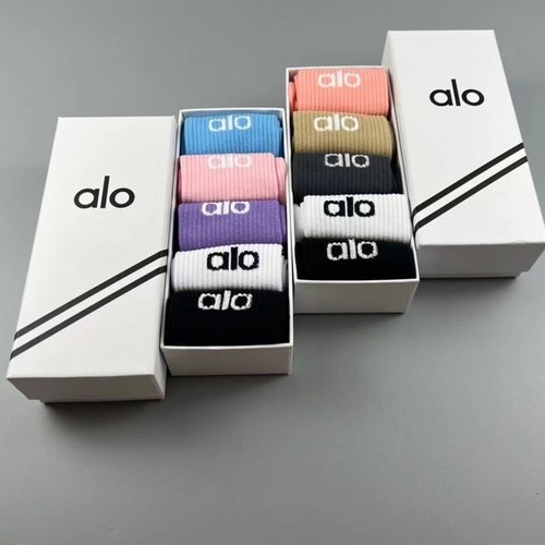 5Pairs BOXED ALO Yoga Unisex Throwback Sock Dance Socks | eBay