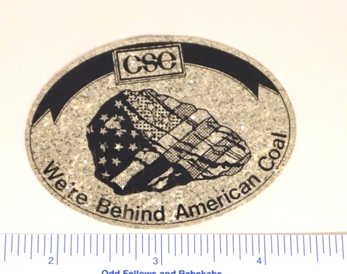 Coal Mining Sticker CSE We're Behind American Coal Gold Glitter | eBay