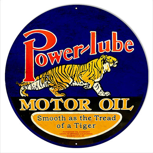 Power Lube Motor Oil Metal Sign 14x14 | eBay