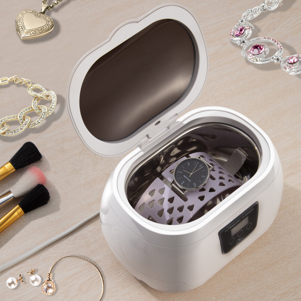 Digital Ultrasonic Cleaner 600ml Jewellery Watch Sonic Clean Timer ...
