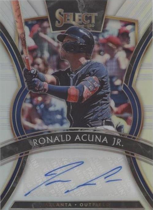 2020 Panini Select - Signatures Ronald Acuña Jr. #S-RA Holo Prizm /49 ...