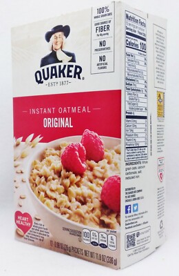 1 BOX Quaker ORIGINAL Instant Oatmeal (12 POUCHES) 11.8 oz Box | eBay