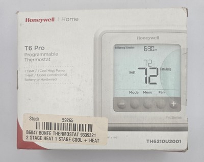 Honeywell T6 Pro Programmable Thermostat (TH6210U2001) Brand New | NIB ...