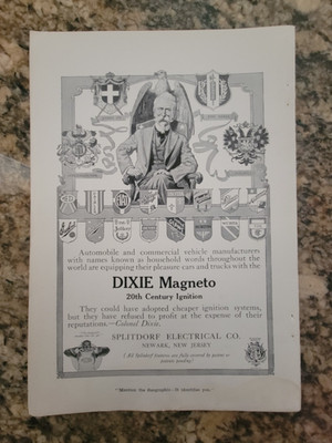 DIXIE MAGNETO 20th Century Ignition SPLITDORF ELECTRICAL CO. Vintage ...