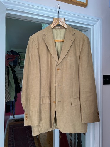 Linen Sports Jacket Sand Camel M Summer Jacket E.B. Company Bradford ...