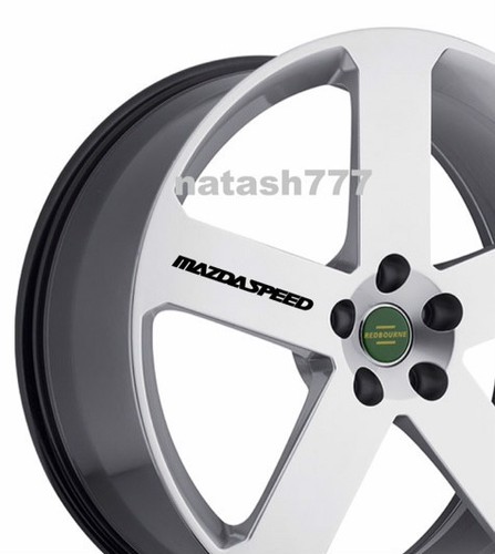 4 - MAZDASPEED Decal Sticker wheels rims Racing MAZDA sport emblem logo ...
