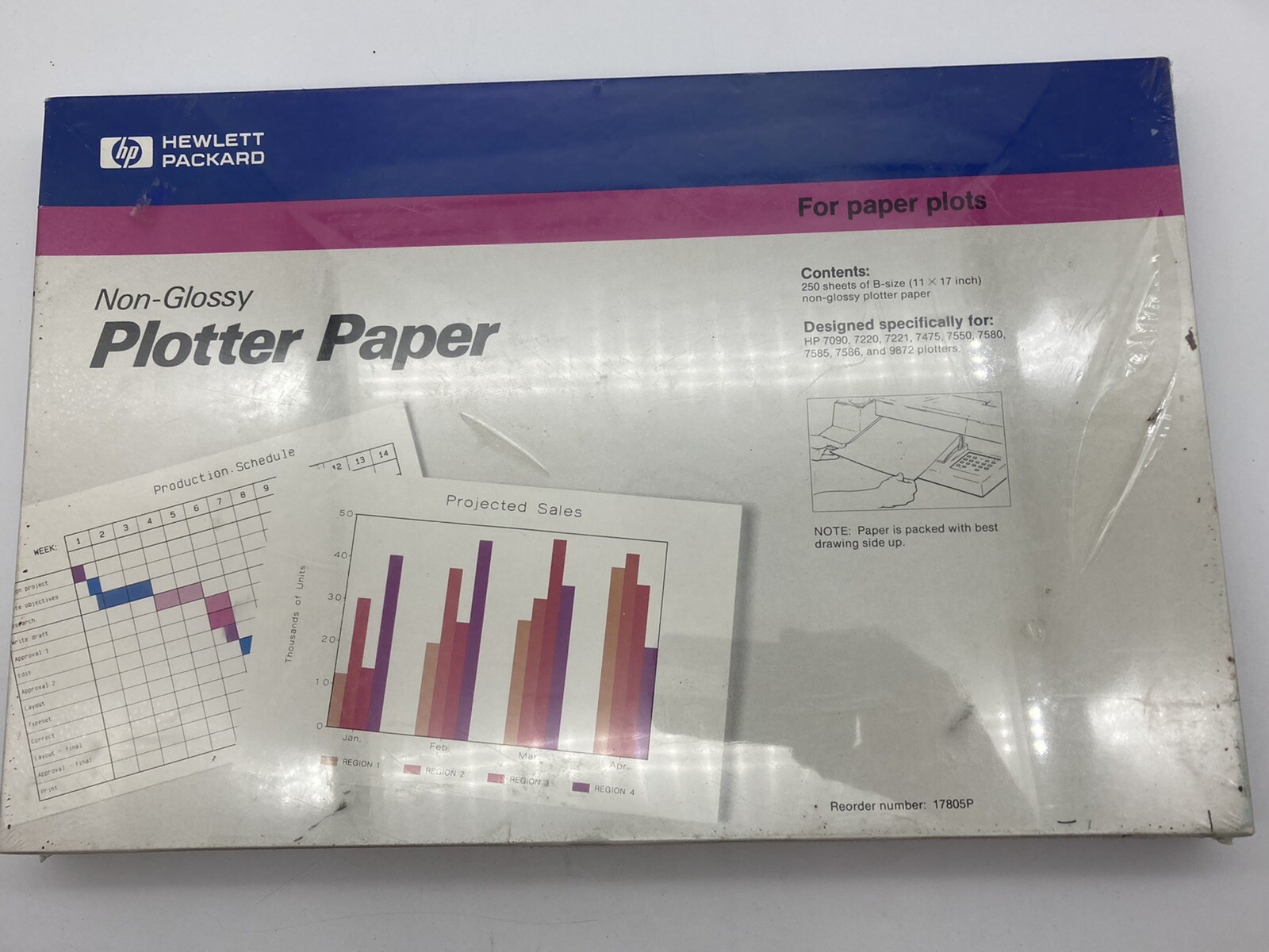 HP Non-glossy Plotter Paper - 250 Sheets B Size 11 X 17 17805P for sale ...