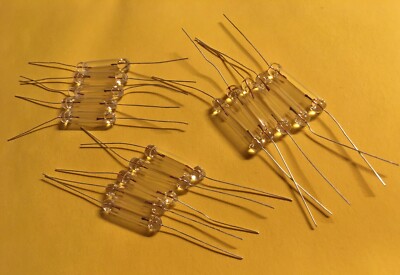 (15)LAMPS(6v -150mA 0.15A AXIAL )BULBS /REEL to REEL/RECEIVER/VU METER ...