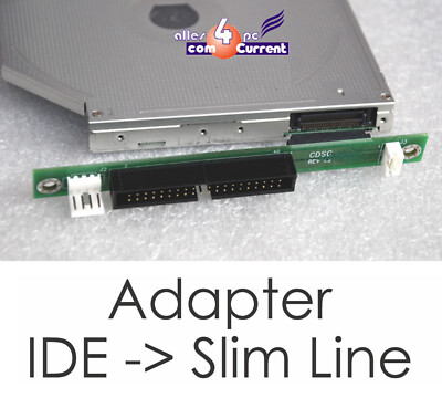 ADAPTER ADAPTOR IDE 40-PIN NOTEBOOK PATA CD DVD CDRW DVD-RW BRENNER ...