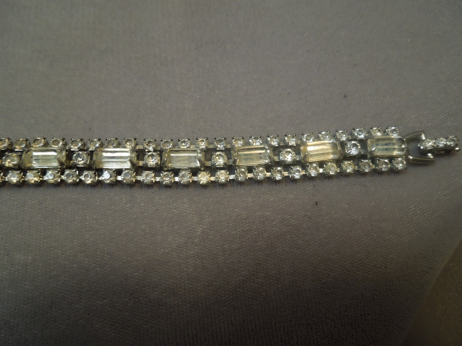 Vintage WEISS Silver Tone Crystal Rhinestone Tennis Bracelet 7" | eBay
