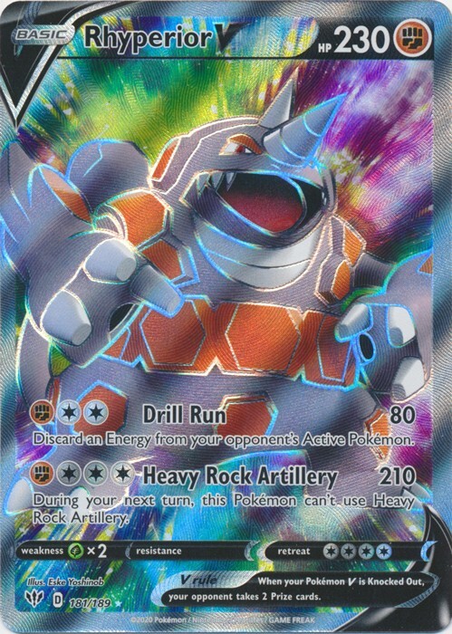 Rhyperior V (Full Art) 181/189 Ultra Rare Darkness Ablaze | eBay