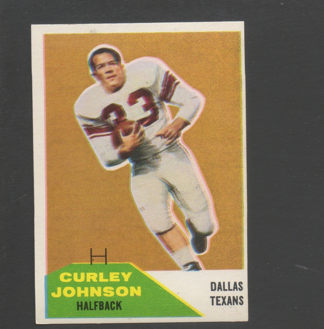 1960 Fleer Football Card #123 Curley Johnson-Dallas Texans Ex Mint Card ...