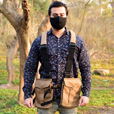 Upland Hunting strap vest Waxed water proof canvas Outdoor vest Camping ...