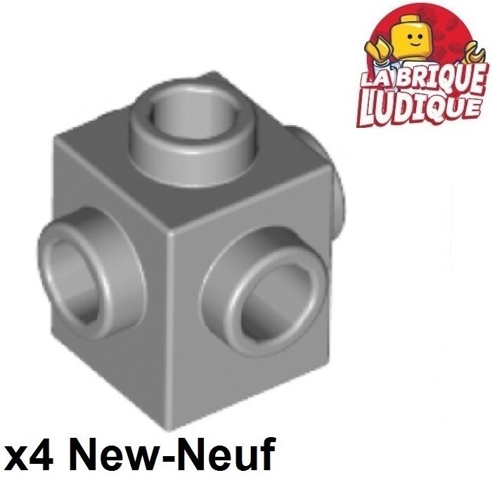 LEGO 4x Brick Modified 1x1 Stud 4 Side Grey/Light Bluish Gray 4733 New ...