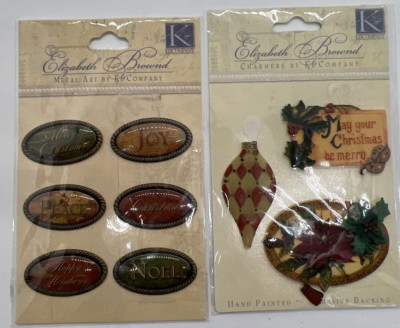 Elizabeth Brownd Holiday Celebrations Hand Painted Metal Charms ...